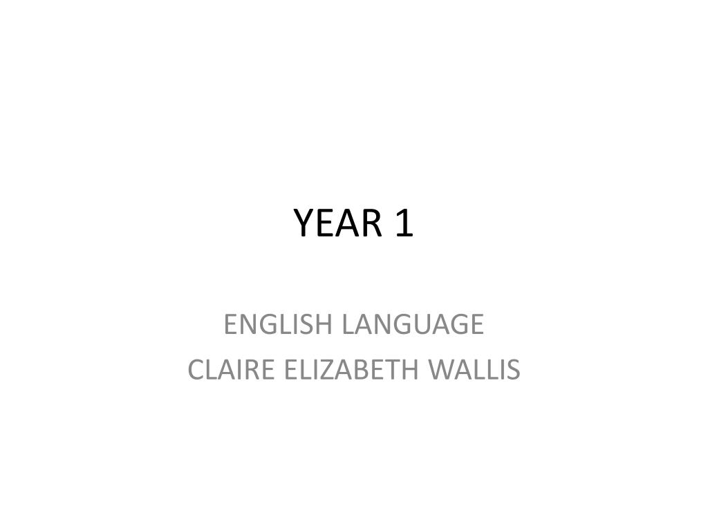 PPT - YEAR 1 PowerPoint Presentation, free download - ID:2399056