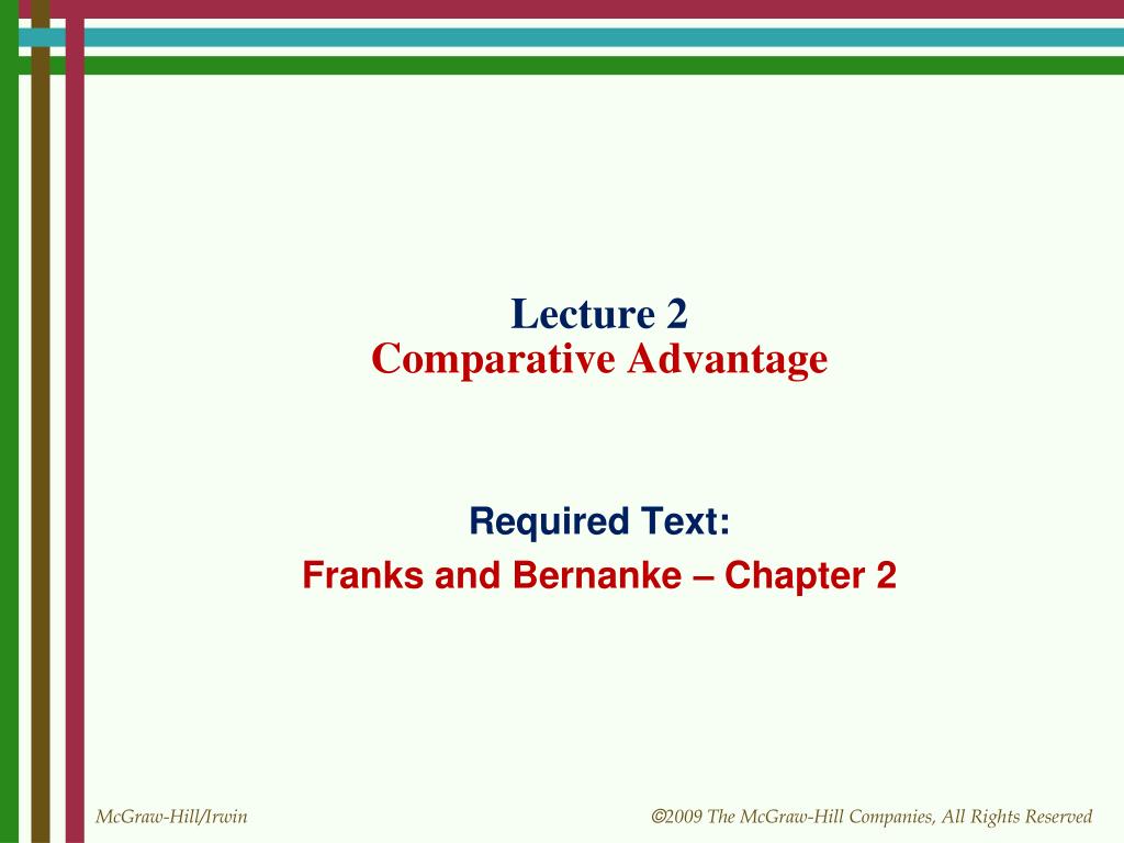 PPT - Lecture 2 Comparative Advantage PowerPoint Presentation, free ...