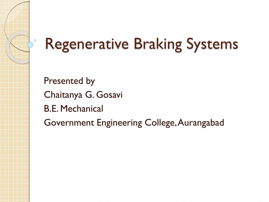 PPT - Regenerative Braking Systems PowerPoint Presentation, free download - ID:2399570