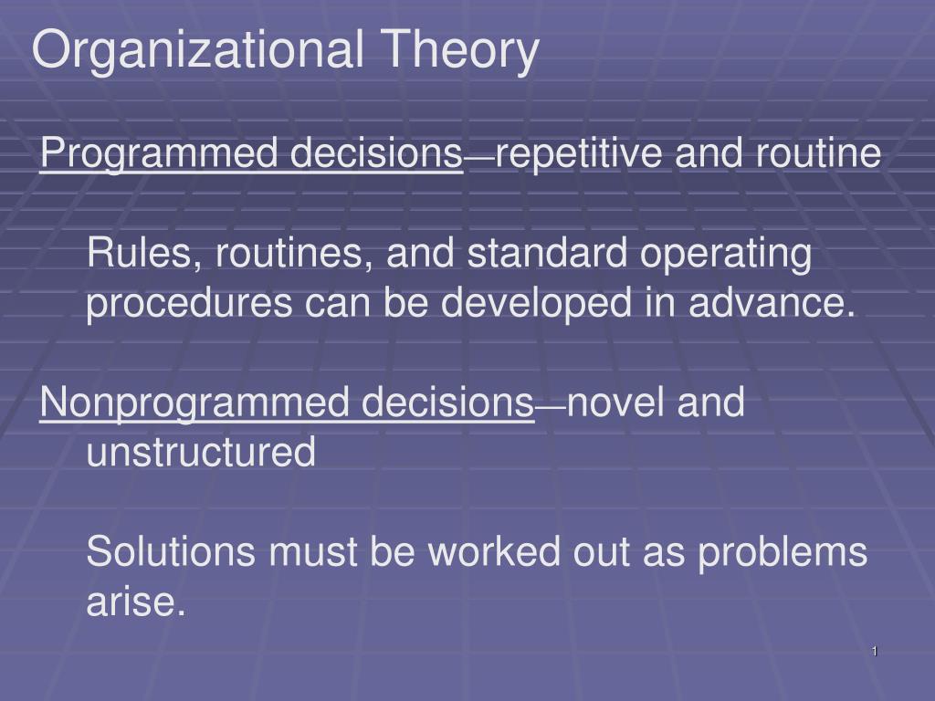 PPT - Organizational Theory PowerPoint Presentation, free download - ID ...