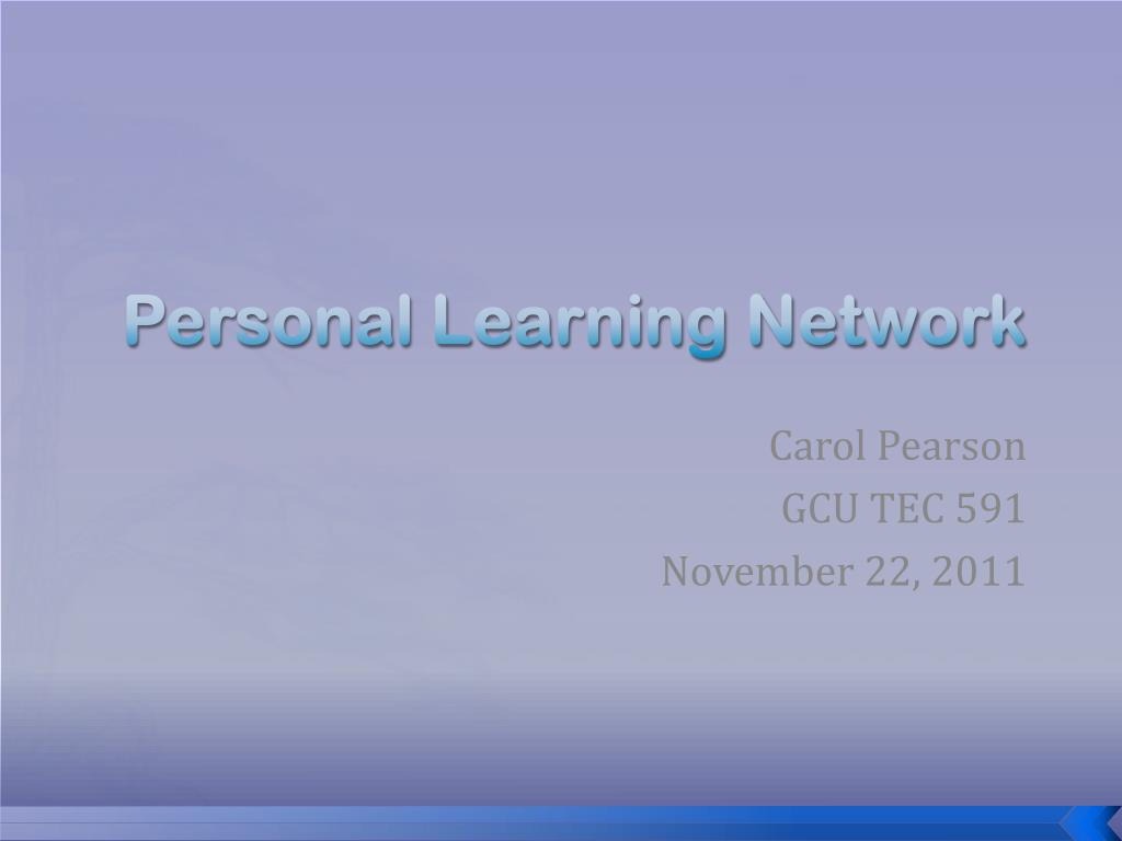 PPT - Personal Learning Network PowerPoint Presentation, free download ...