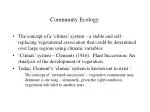 PPT - Community Ecology PowerPoint Presentation, free download - ID:7061417