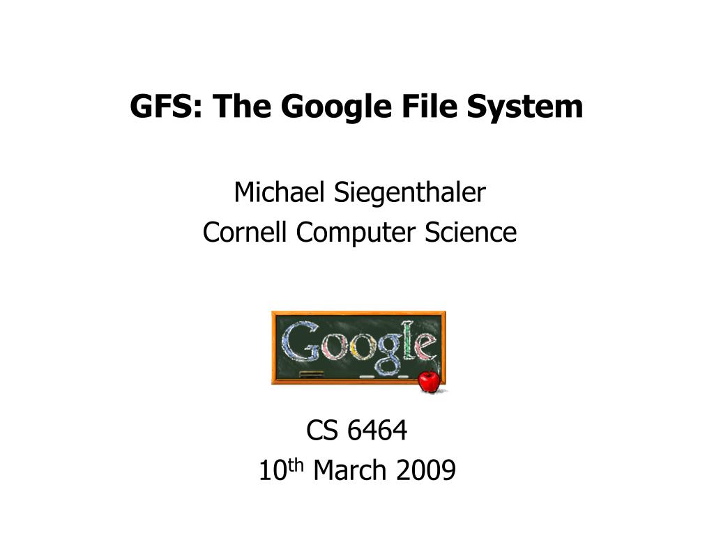 PPT - GFS: The Google File System PowerPoint Presentation, free ...