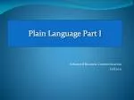 PPT - Principles of Plain Language PowerPoint Presentation, free ...
