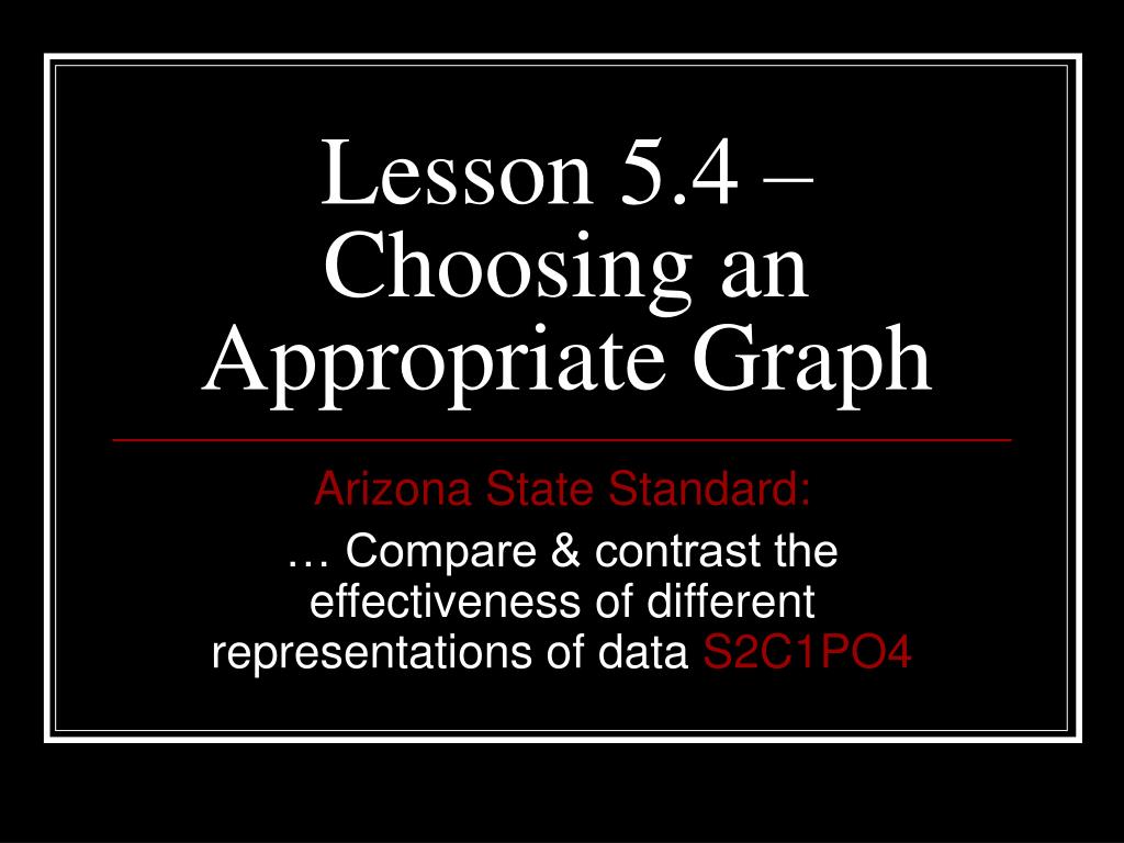 PPT - Lesson 5.4 – Choosing an Appropriate Graph PowerPoint ...