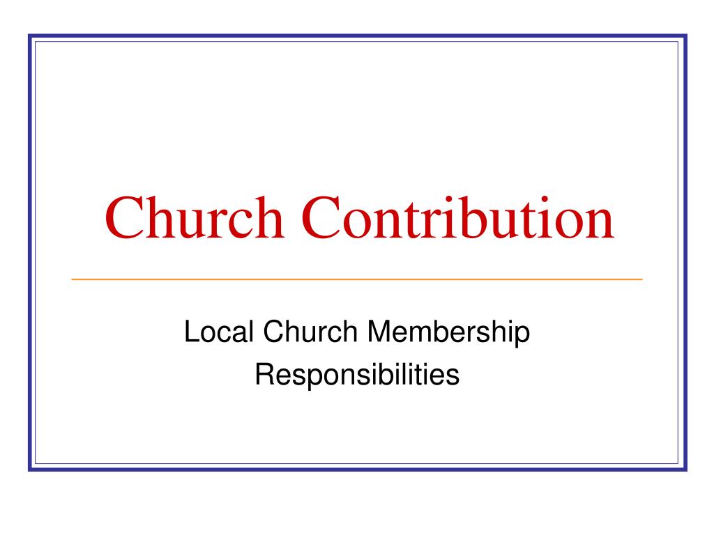 PPT - Church Contribution PowerPoint Presentation, free download - ID ...