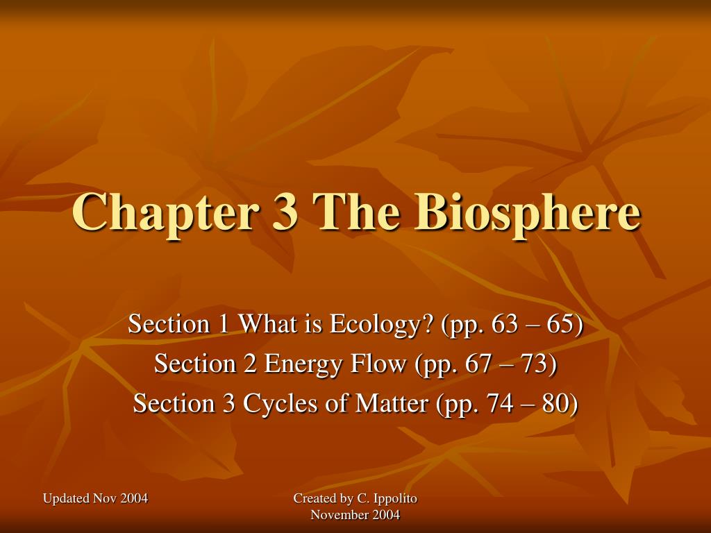 PPT - Chapter 3 The Biosphere PowerPoint Presentation, free download ...