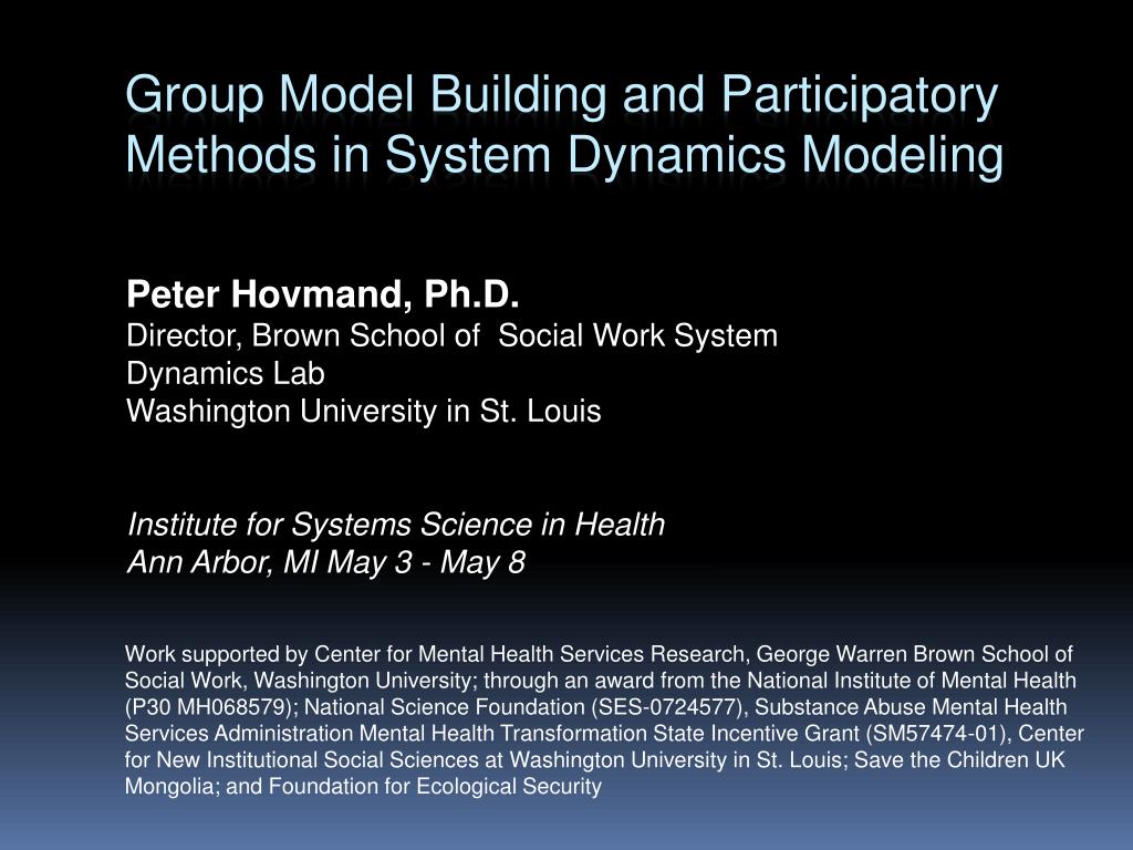 PPT - Group Model Building and Participatory Methods in System Dynamics ...