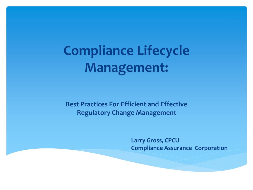 PPT - Compliance Lifecycle Management: PowerPoint Presentation, free ...