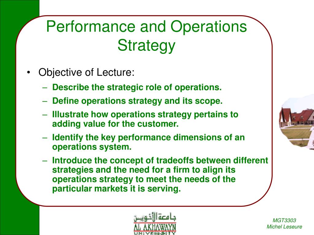 PPT - Performance and Operations Strategy PowerPoint Presentation, free ...