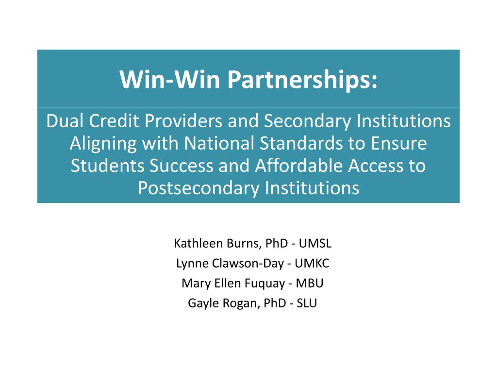 PPT - Win-Win Partnerships: PowerPoint Presentation, free download - ID ...