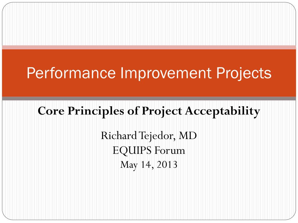 PPT - Performance Improvement Projects PowerPoint Presentation, free ...