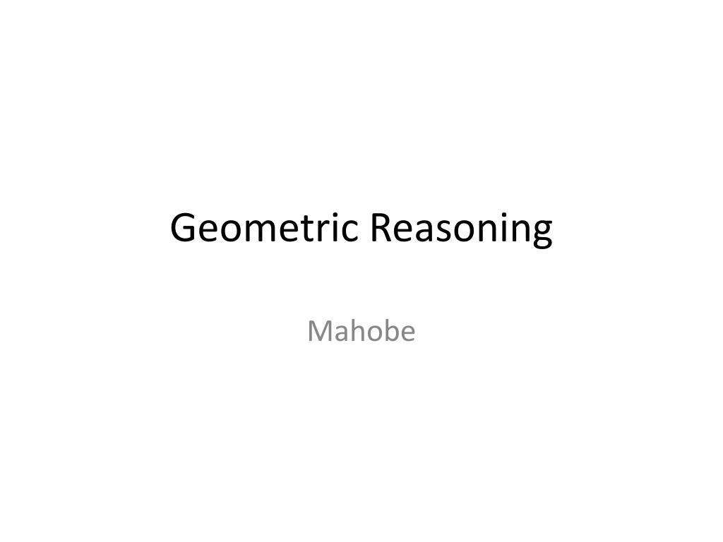 PPT - Geometric Reasoning PowerPoint Presentation, free download - ID ...