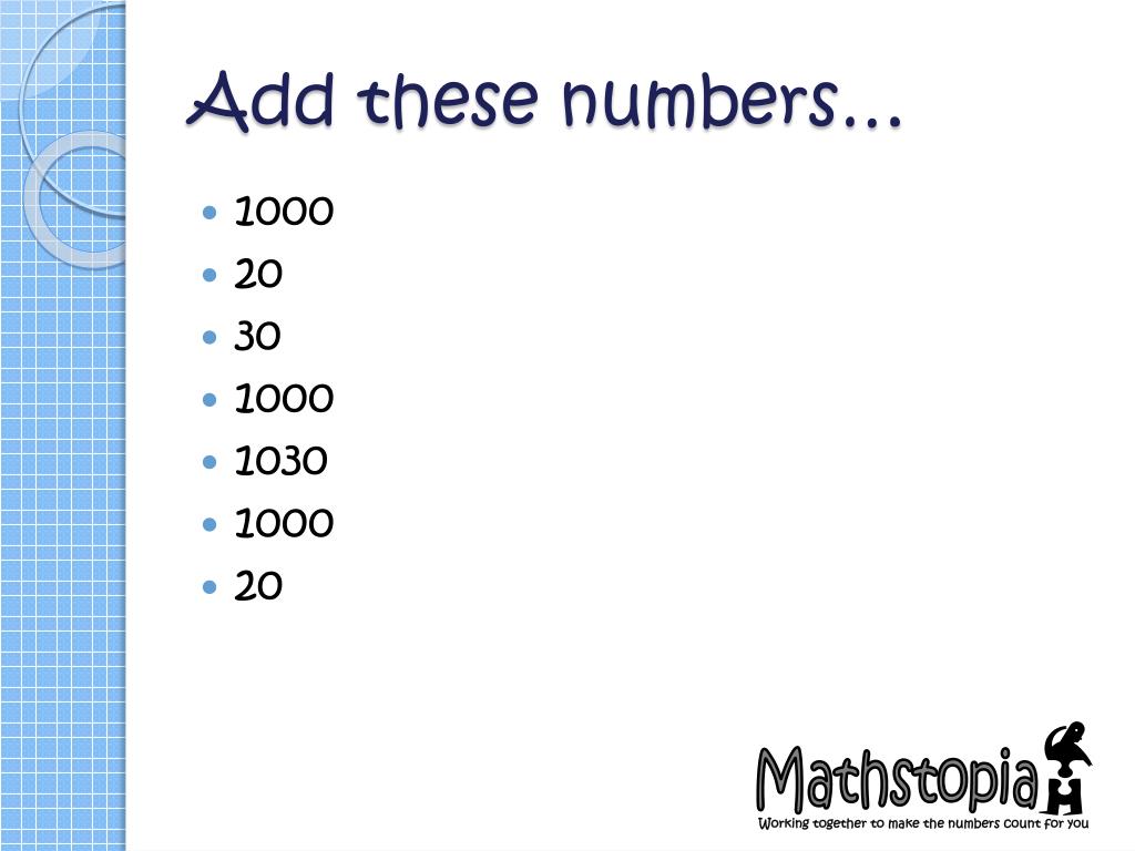PPT - Add these numbers… PowerPoint Presentation, free download - ID ...