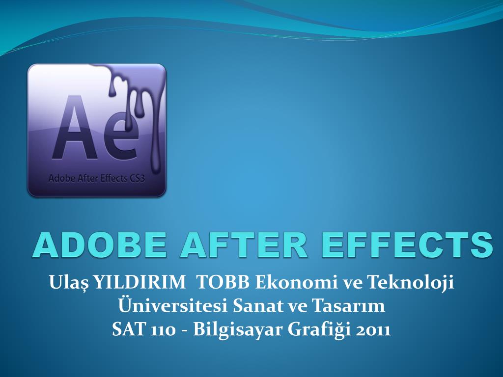 PPT - ADOBE AFTER EFFECTS PowerPoint Presentation, free download - ID ...