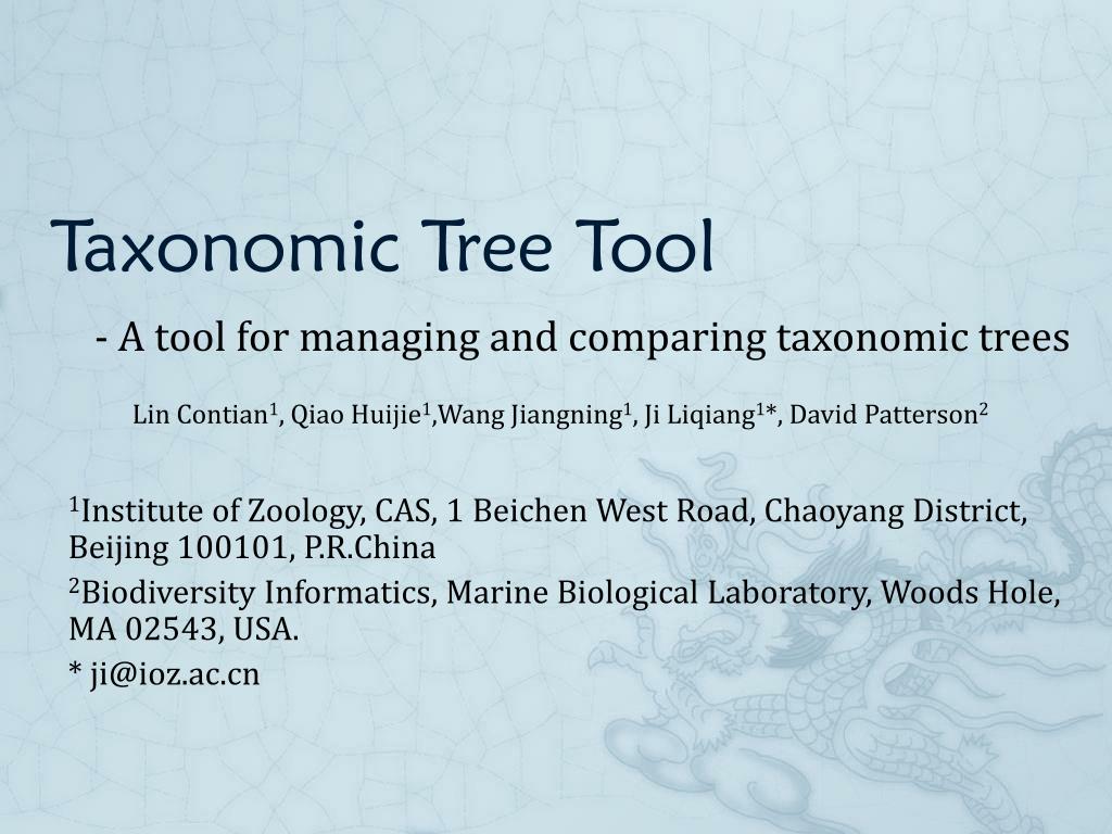 PPT - Taxonomic Tree Tool PowerPoint Presentation, free download - ID ...