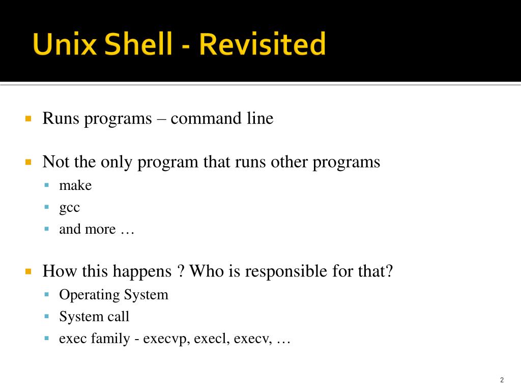 PPT - Unix Shell - Revisited PowerPoint Presentation, free download ...