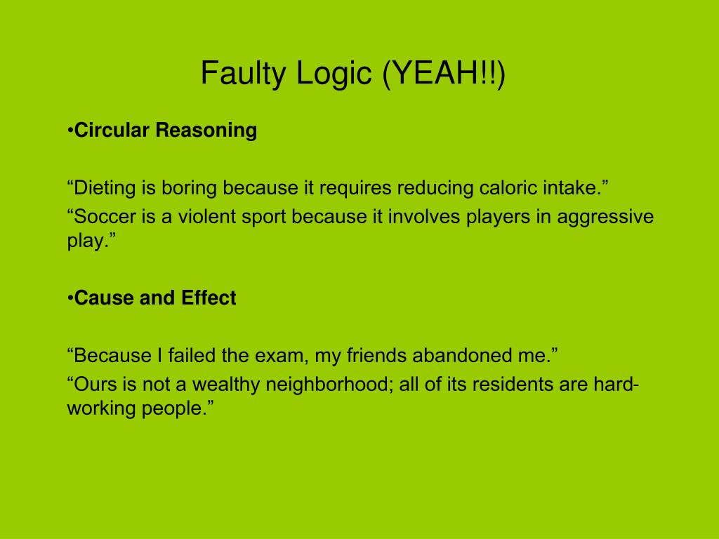 PPT - Faulty Logic ( YEAH!!) PowerPoint Presentation, free download ...