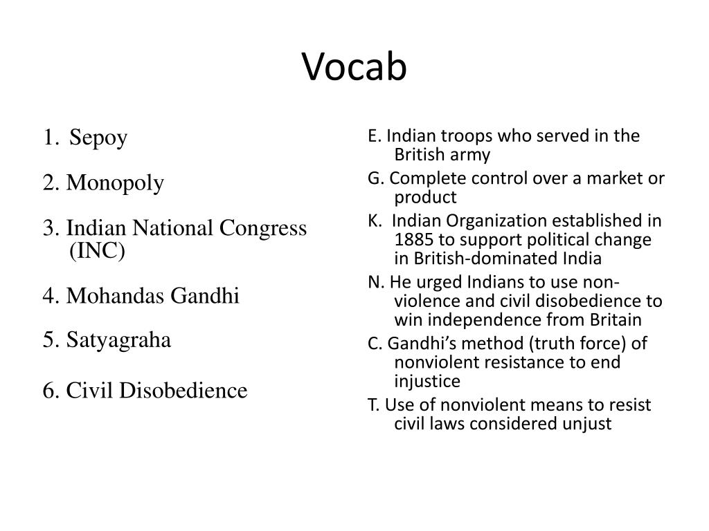 PPT - Vocab PowerPoint Presentation, free download - ID:2422291
