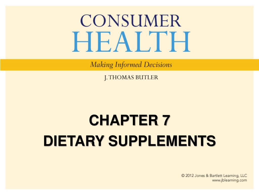 PPT - CHAPTER 7 DIETARY SUPPLEMENTS PowerPoint Presentation, free ...
