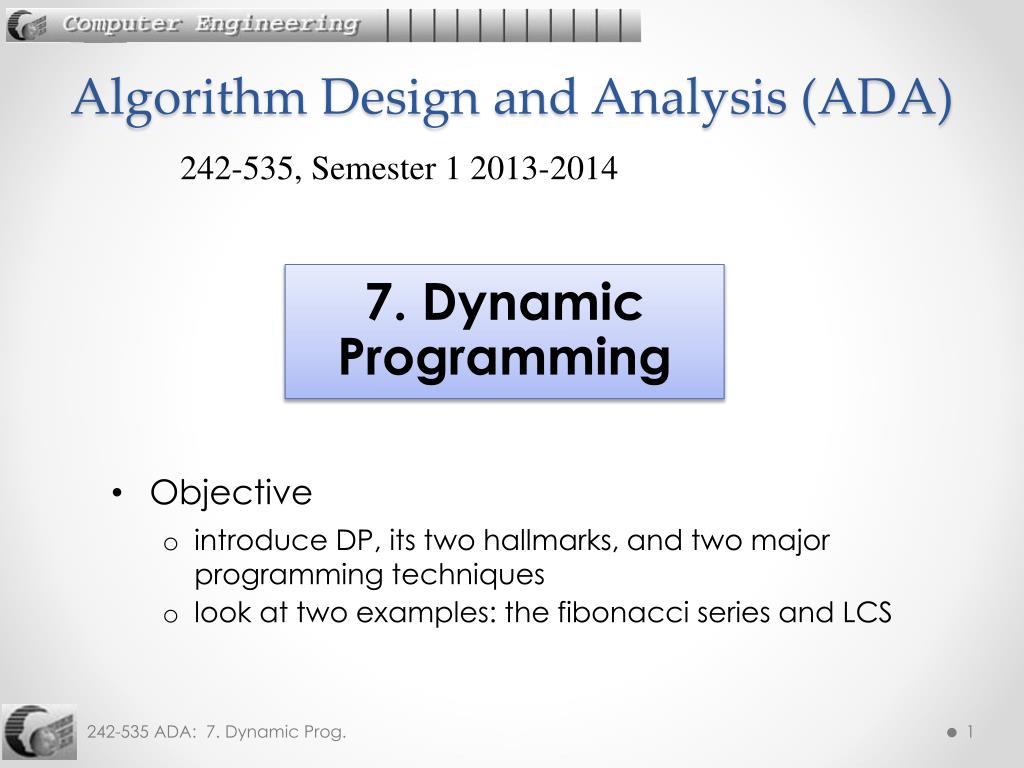 PPT - Algorithm Design and Analysis (ADA) PowerPoint Presentation, free ...