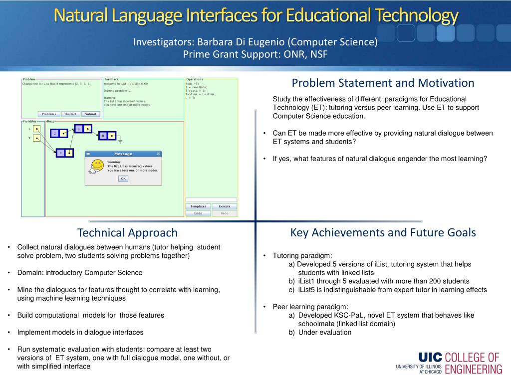 PPT - Natural Language Interfaces for Educational Technology PowerPoint ...