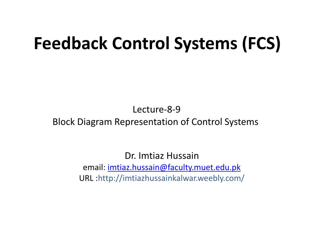 PPT - Feedback Control Systems ( FCS ) PowerPoint Presentation, free ...