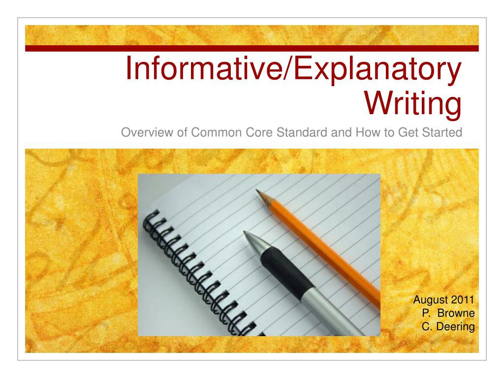 PPT - Informative/Explanatory Writing PowerPoint Presentation, free ...