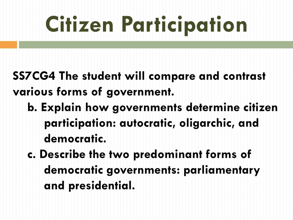 PPT - Citizen Participation PowerPoint Presentation, free download - ID ...