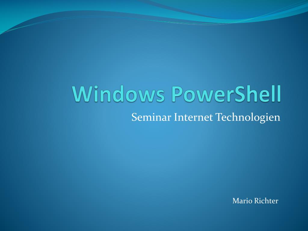 PPT - Windows PowerShell PowerPoint Presentation, free download - ID ...