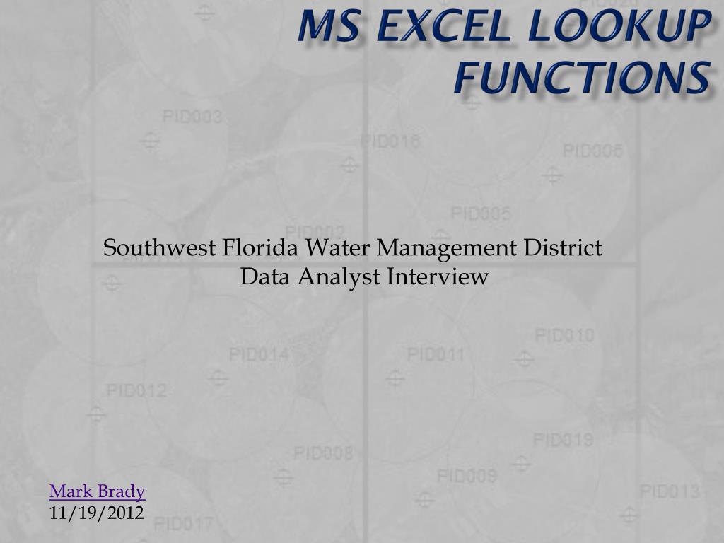 PPT - MS Excel Lookup Functions PowerPoint Presentation, free download ...