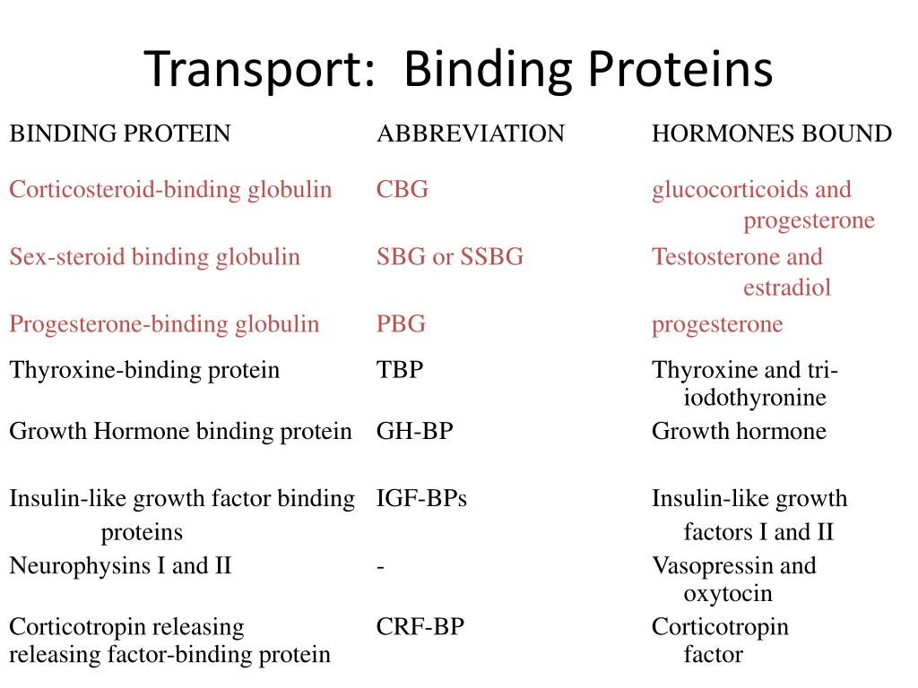 PPT - Transport: Binding Proteins PowerPoint Presentation, free ...