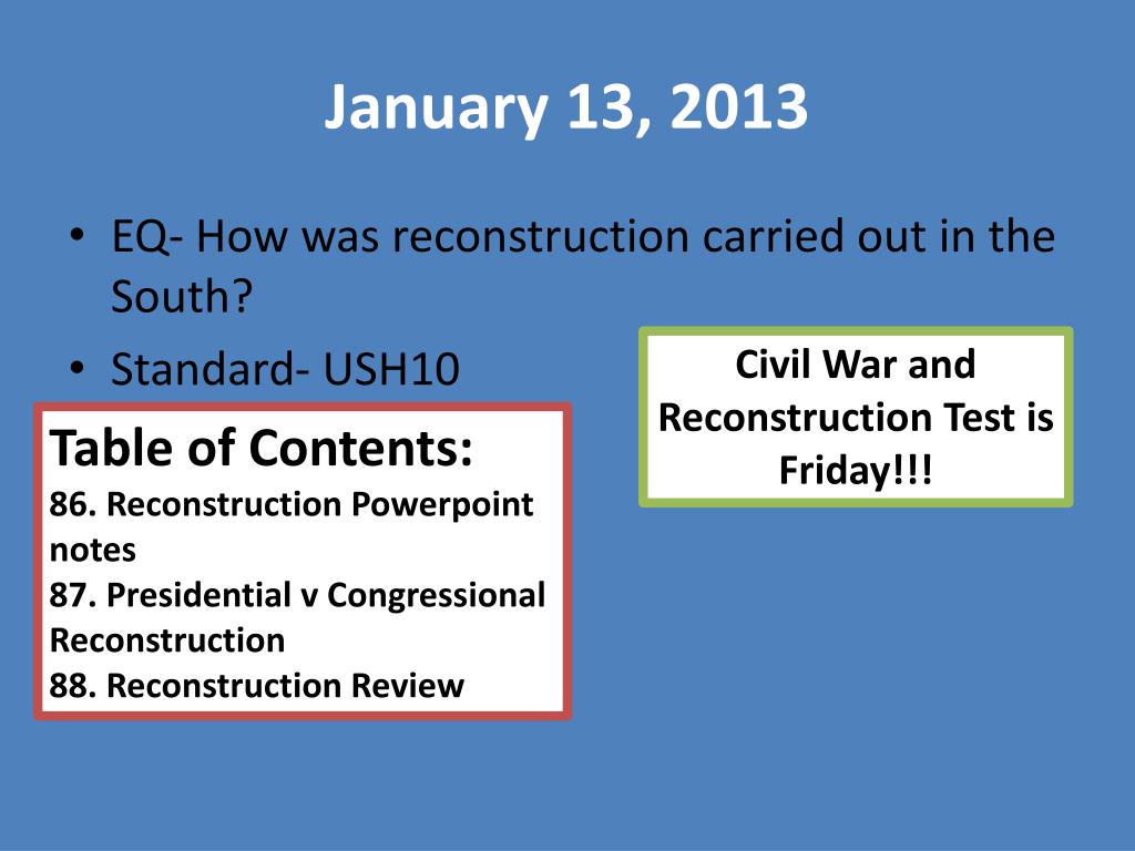 PPT - January 13, 2013 PowerPoint Presentation, free download - ID:2432202
