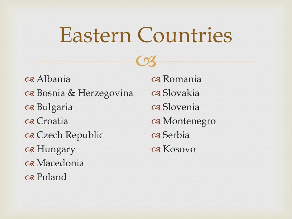 PPT - Eastern Countries PowerPoint Presentation, free download - ID:2432513