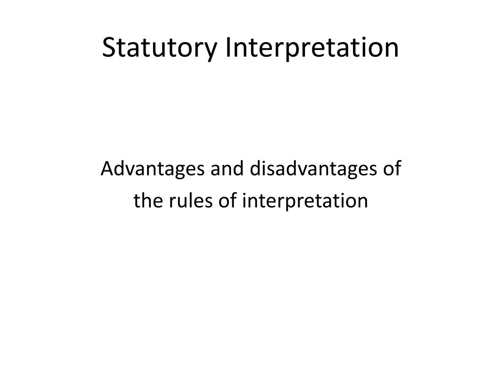 PPT - Statutory Interpretation PowerPoint Presentation, free download ...