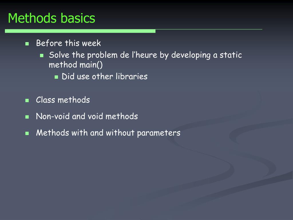 PPT - Methods basics PowerPoint Presentation, free download - ID:2434194