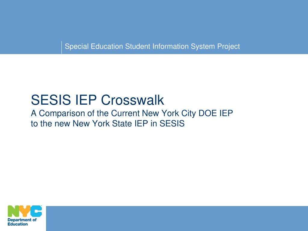 PPT - SESIS IEP Crosswalk PowerPoint Presentation, free download - ID ...