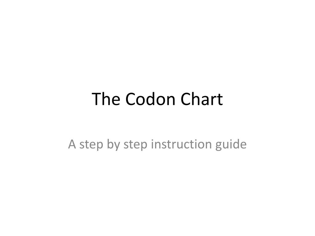 PPT - The Codon Chart PowerPoint Presentation, free download - ID:2435597