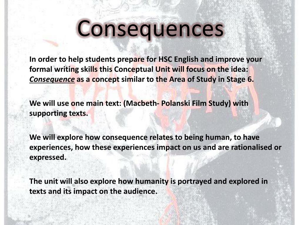 PPT - Exploring Consequences: Insights from Macbeth for HSC English ...