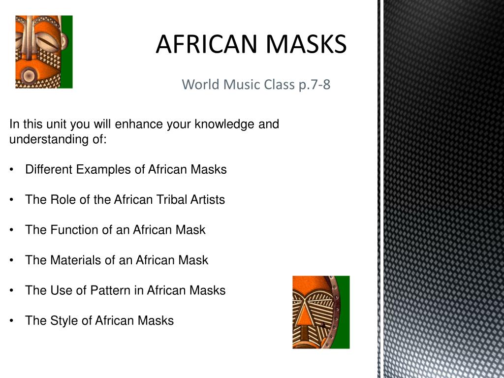 PPT - AFRICAN MASKS PowerPoint Presentation, free download - ID:2436577
