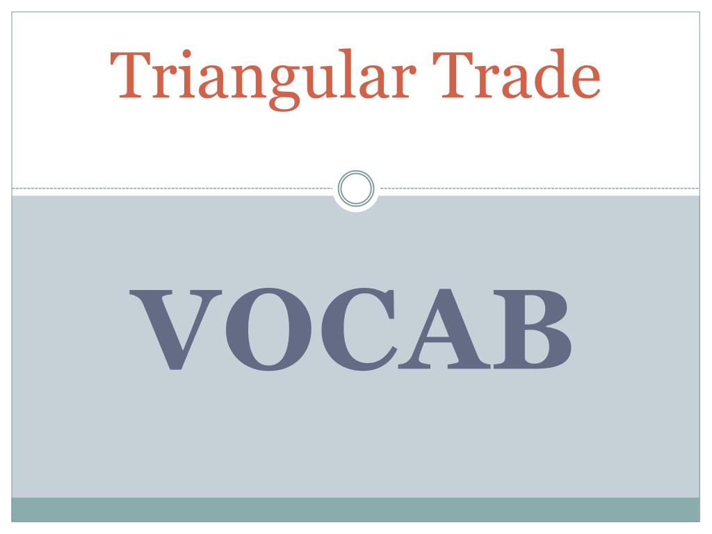 PPT - Triangular Trade PowerPoint Presentation, free download - ID:2436829