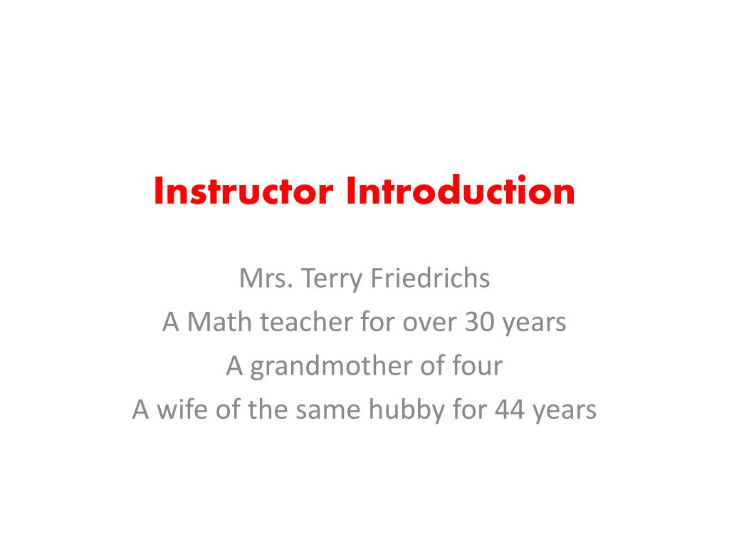 PPT - Instructor Introduction PowerPoint Presentation, free download ...