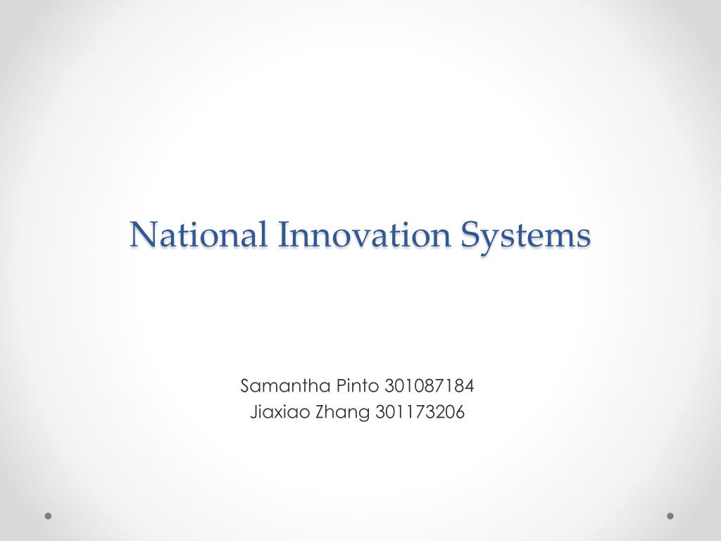 PPT - National Innovation Systems PowerPoint Presentation, free ...
