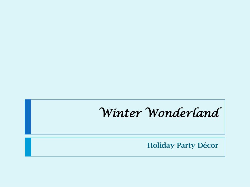 PPT - Winter Wonderland PowerPoint Presentation, free download - ID:2437404