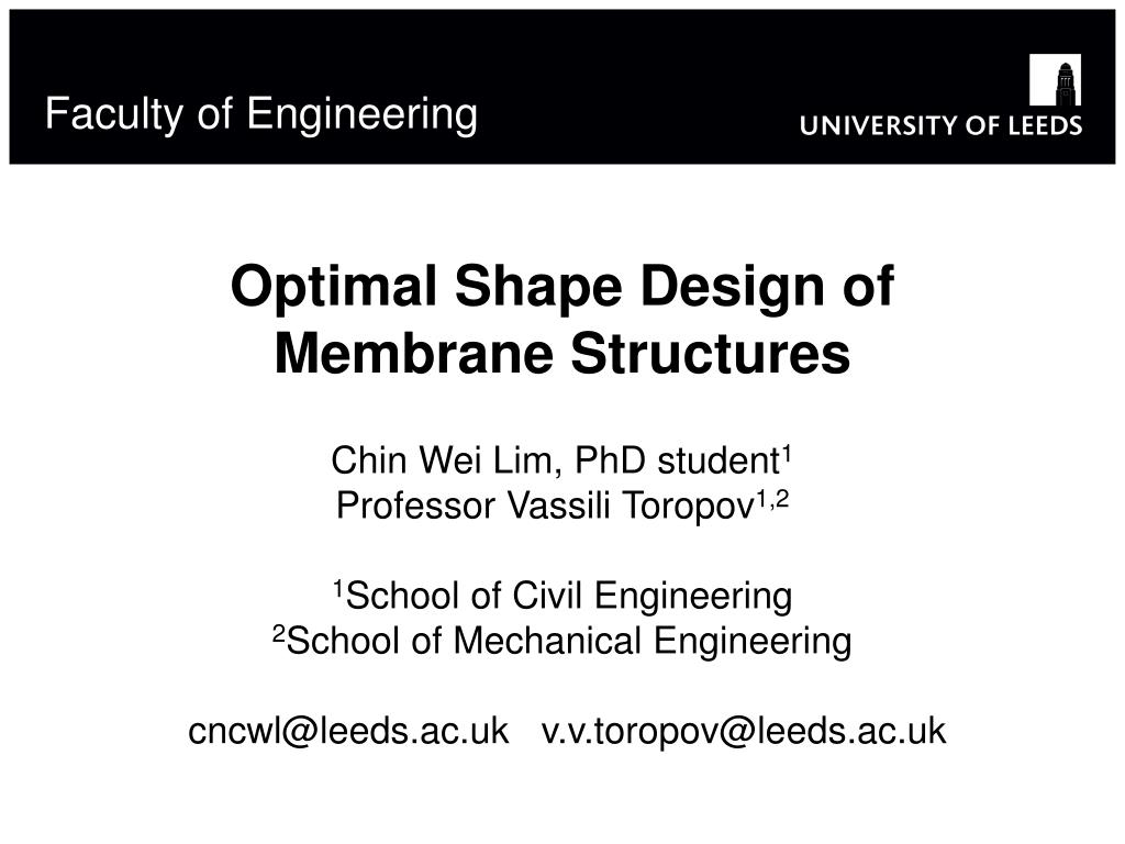 PPT - Optimal Shape Design of Membrane Structures PowerPoint ...