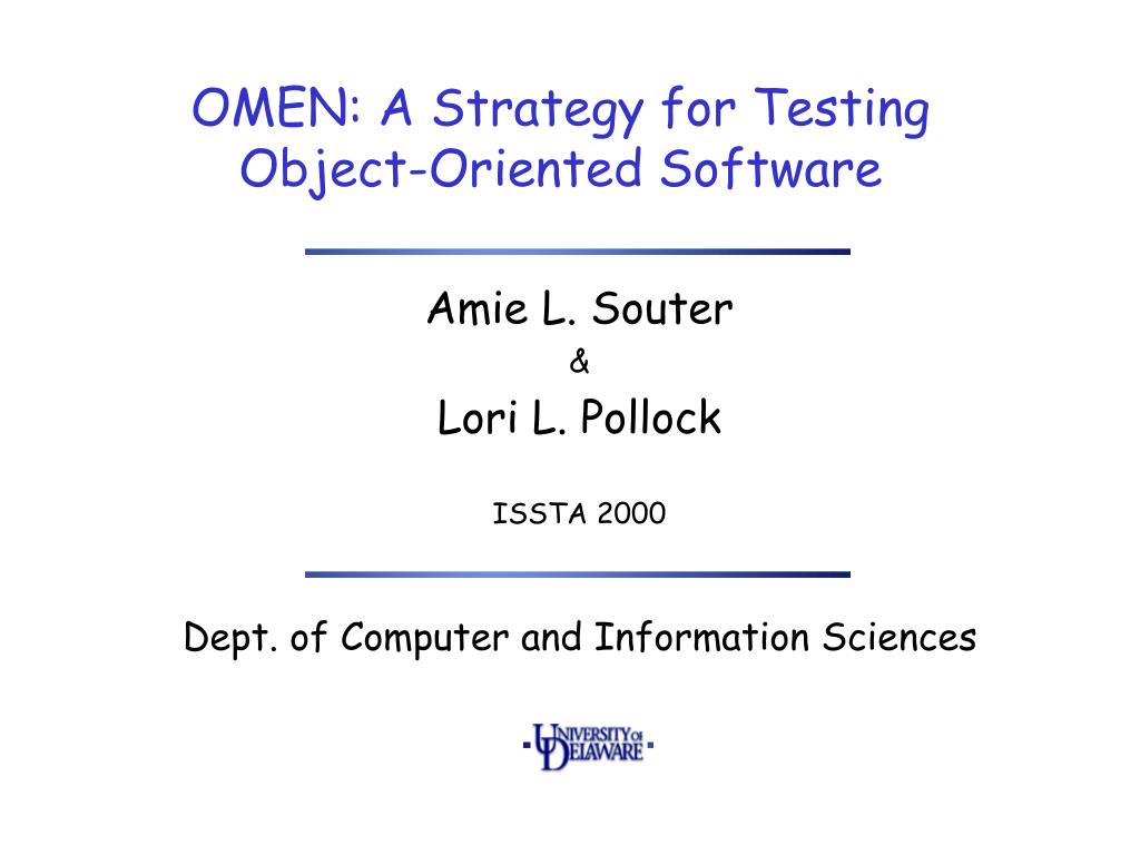 PPT - OMEN: A Strategy for Testing Object-Oriented Software PowerPoint ...