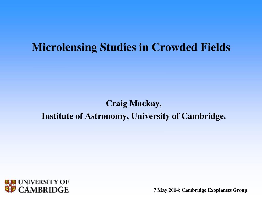 PPT - Microlensing Studies in Crowded Fields PowerPoint Presentation ...