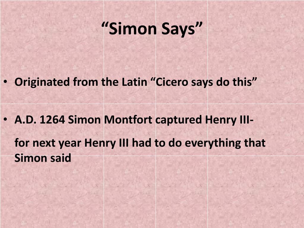 PPT - “Simon Says” PowerPoint Presentation, free download - ID:2440979