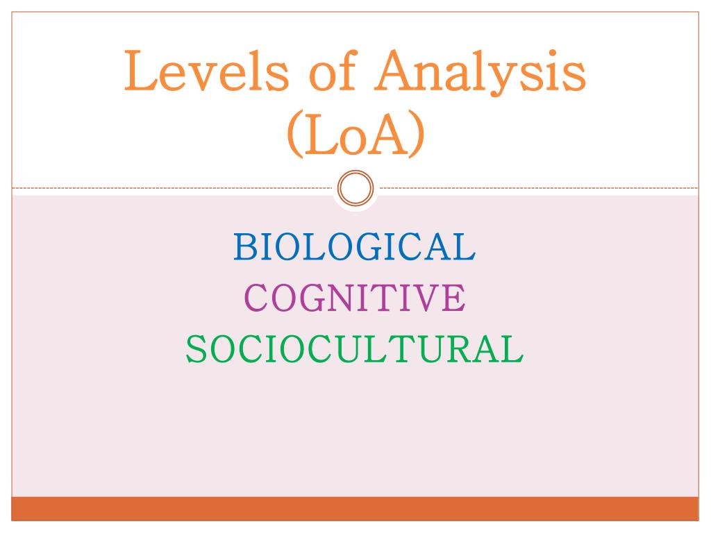 PPT - Levels of Analysis ( LoA ) PowerPoint Presentation, free download ...