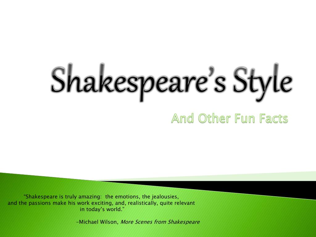 PPT - Shakespeare’s Style PowerPoint Presentation, free download - ID ...